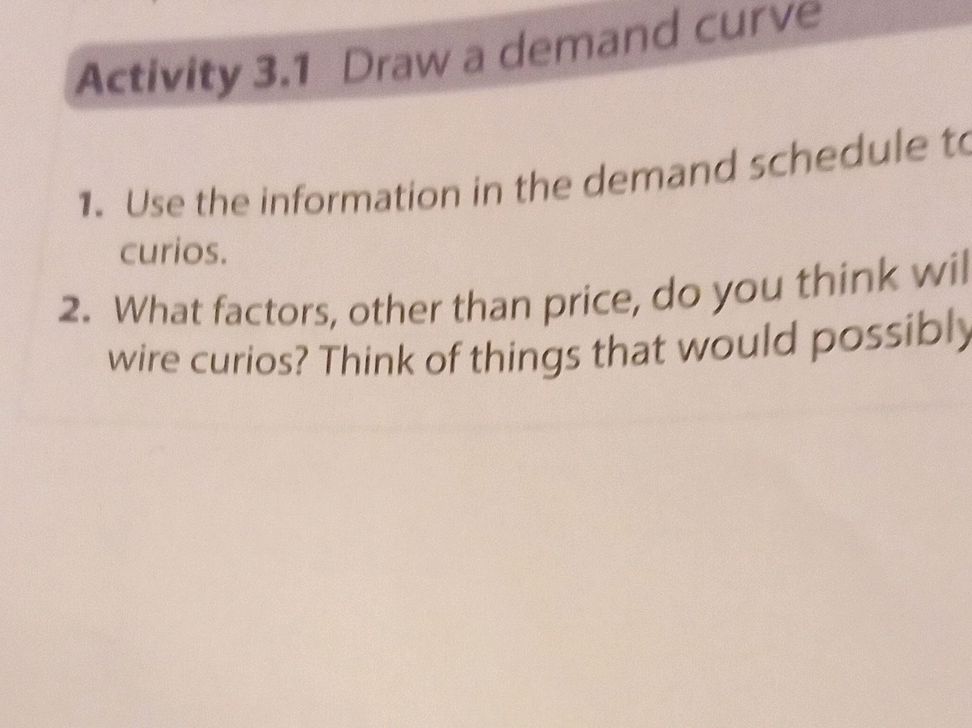 1. Use the information in the demand | StudyX