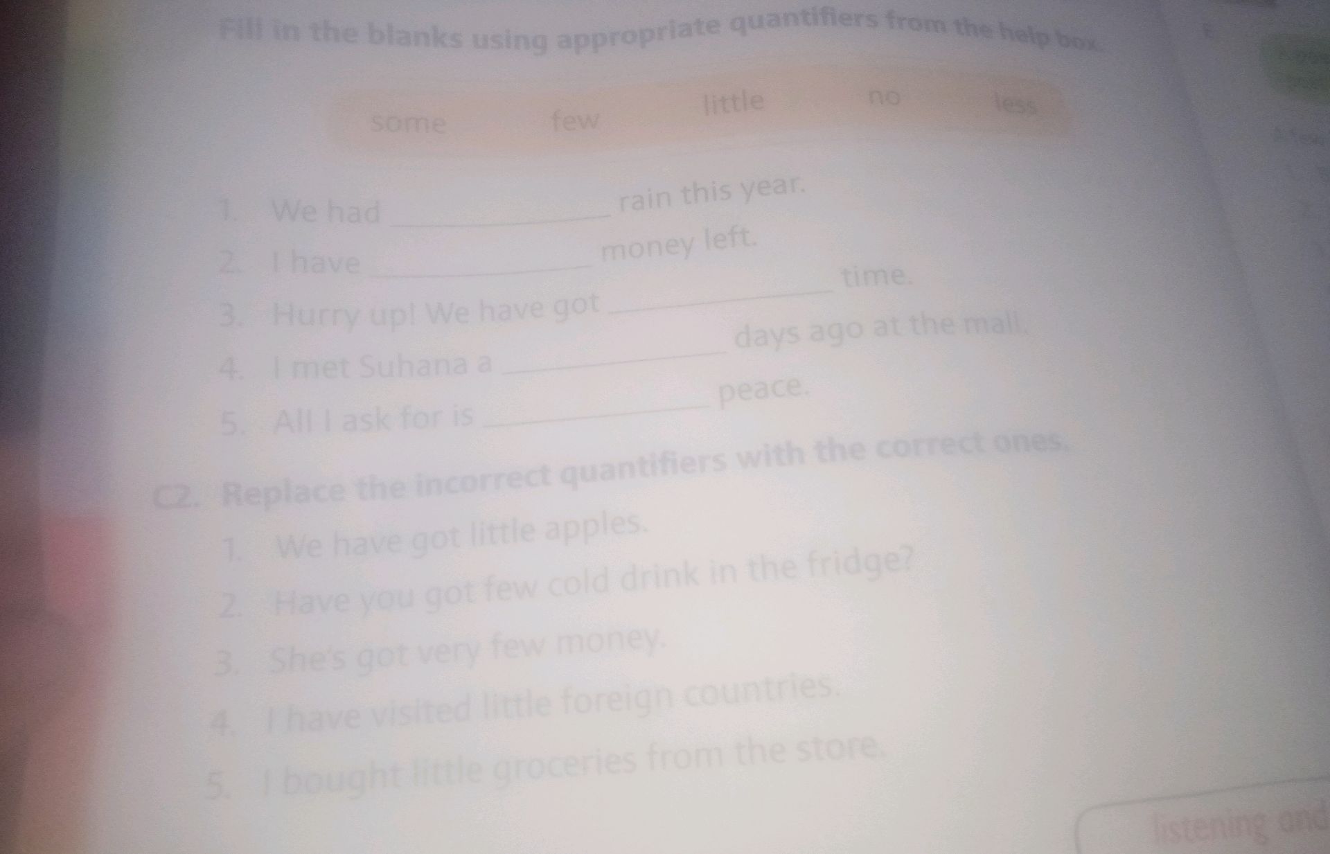 Fill in the blanks using appropriate | StudyX