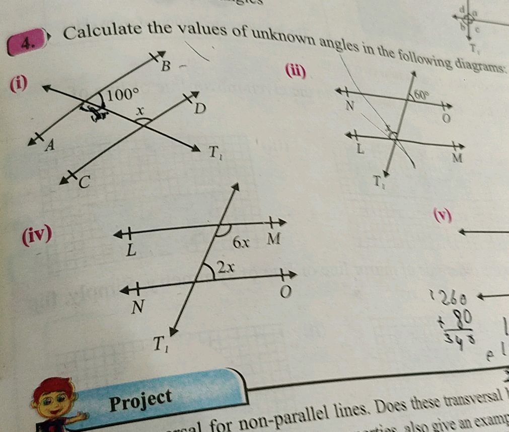 Calculate the values of unknown angles in | StudyX