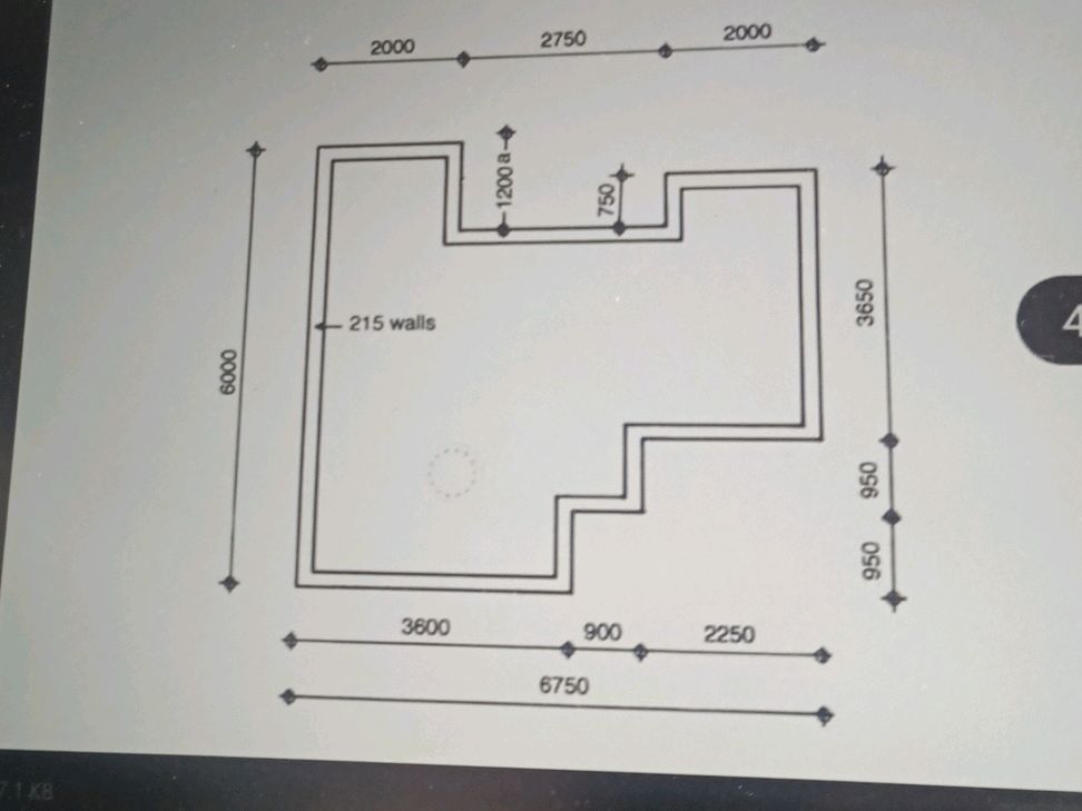 The image shows a diagram of a building plan | StudyX