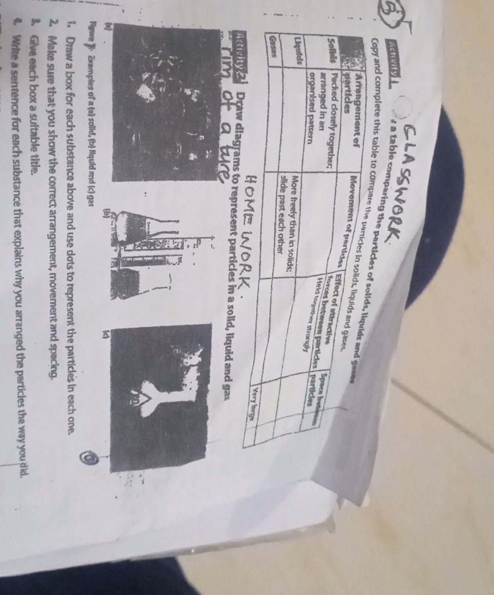 Activity 1: Copy and complete this table to | StudyX