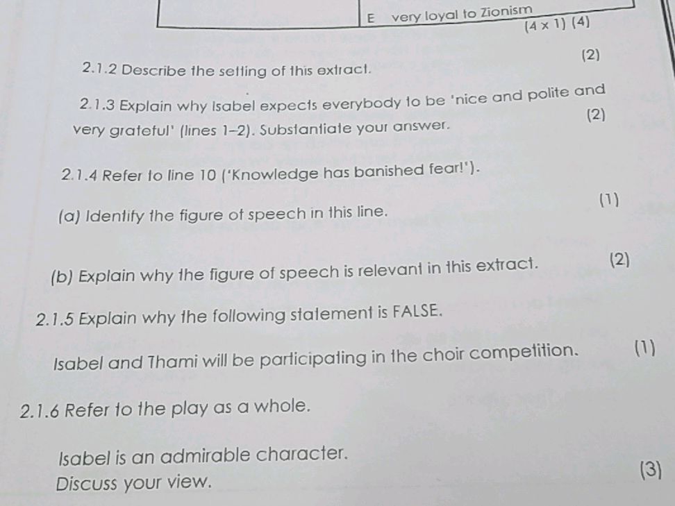 2.1.2 Describe the setting of this extract. | StudyX
