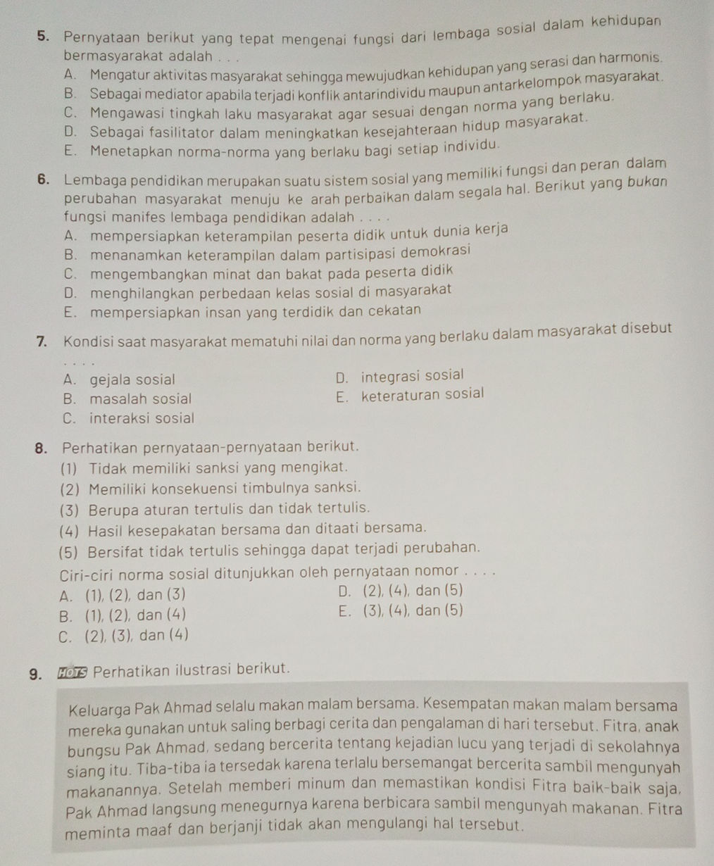 5. Pernyataan berikut yang tepat mengenai | StudyX