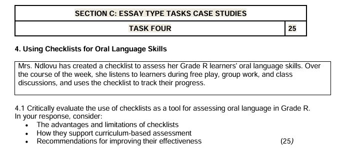 4. Using Checklists for Oral Language Skills | StudyX