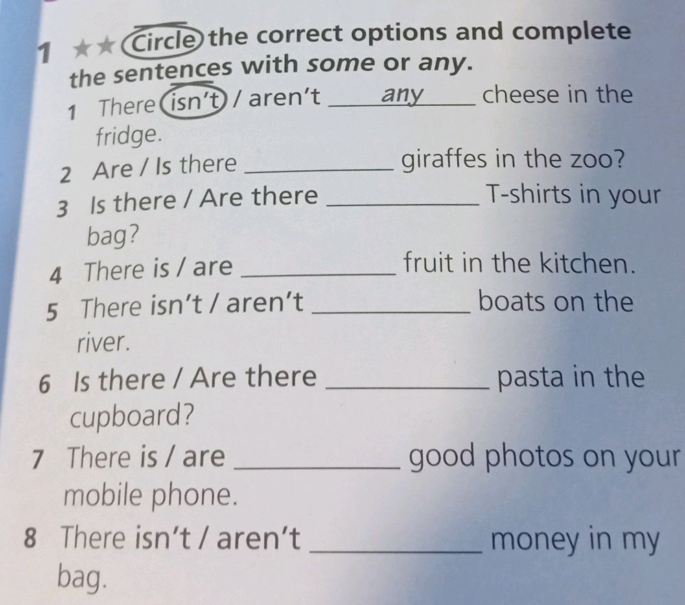 Circle the correct options and complete the | StudyX