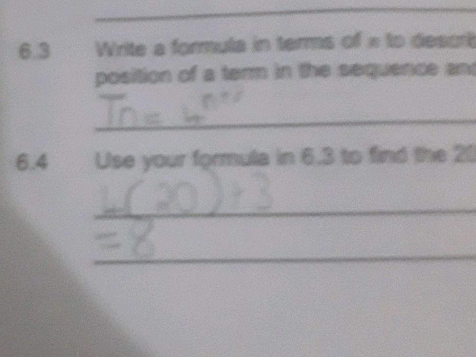 Write a formula in terms of *x* to describe | StudyX