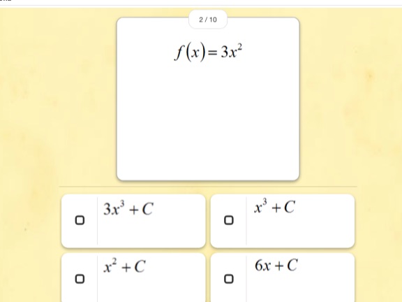 Given $f(x) = 3x^2$, find the integral. | StudyX