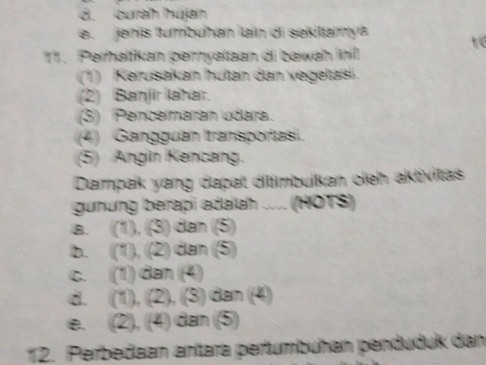 11. Perhatikan pernyataan di bawah ini! (1) | StudyX