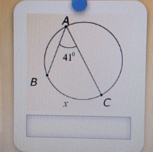 The image shows a circle with points A, B, | StudyX