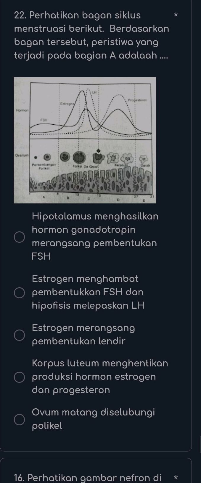 22. Perhatikan bagan siklus menstruasi | StudyX 22. Perhatikan bagan siklus menstruasi | StudyX