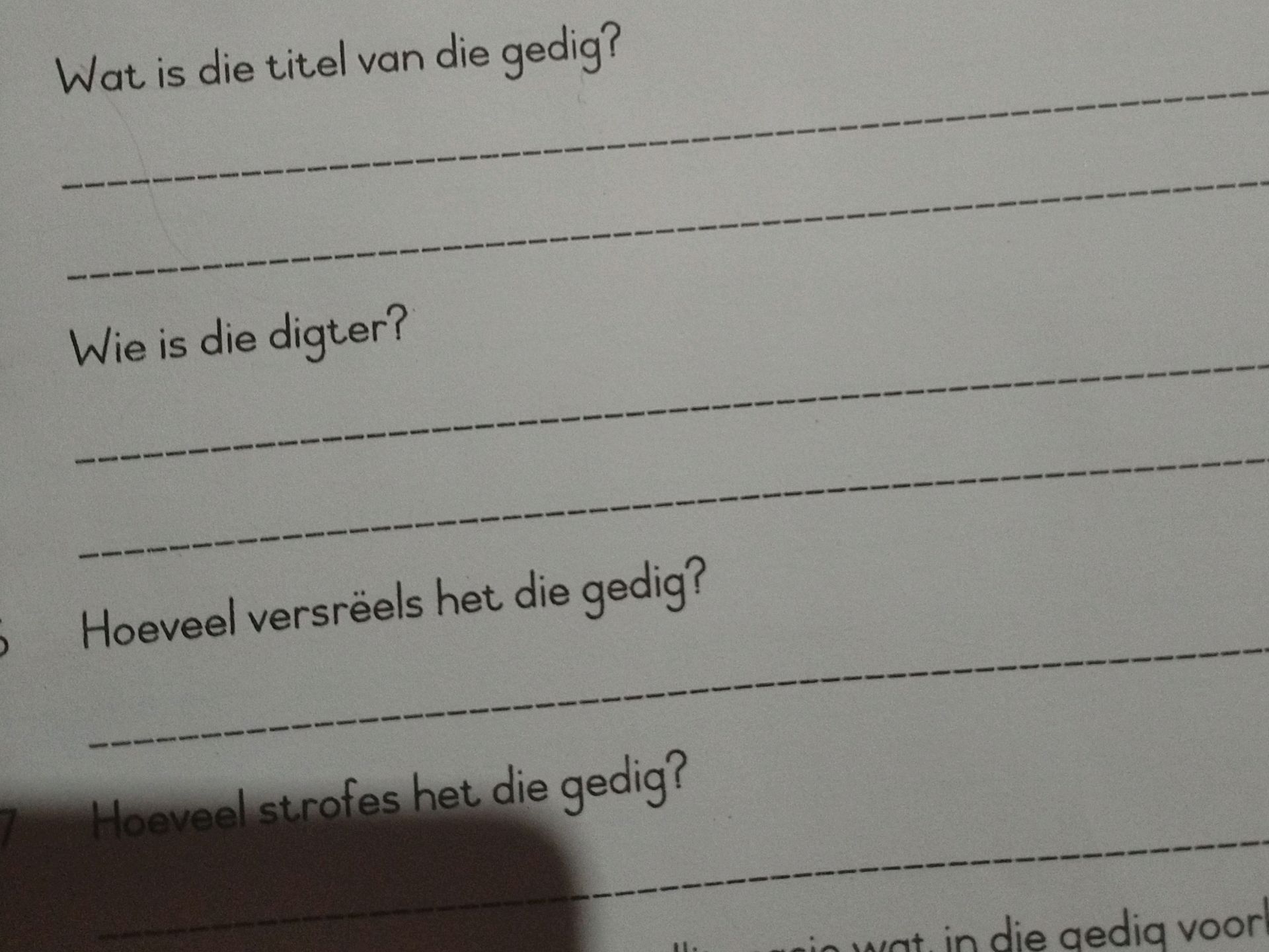 Wat is die titel van die gedig? Wie is die | StudyX