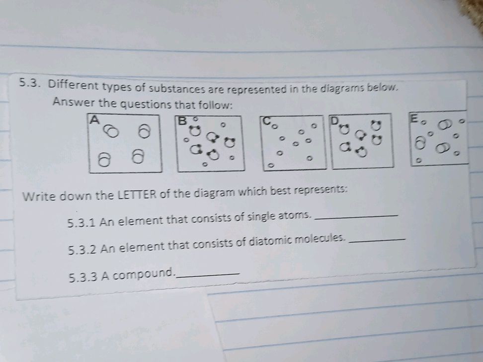 5.3. Different types of substances are | StudyX