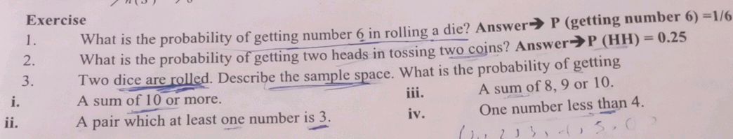 1. What is the probability of getting number | StudyX