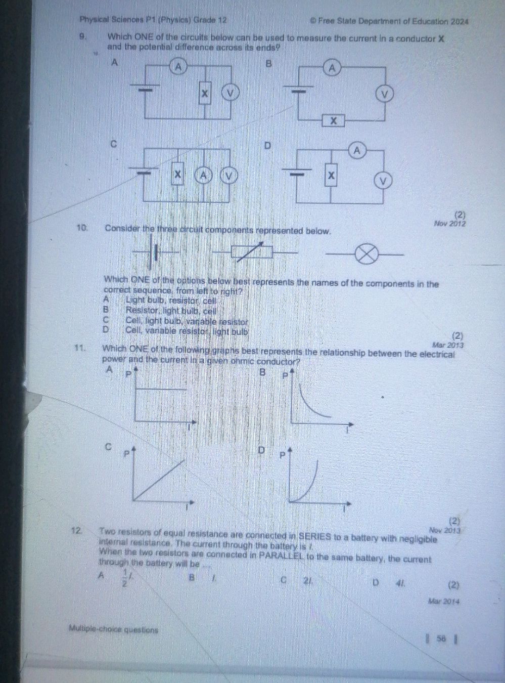 9. Which ONE of the circuits below can be | StudyX