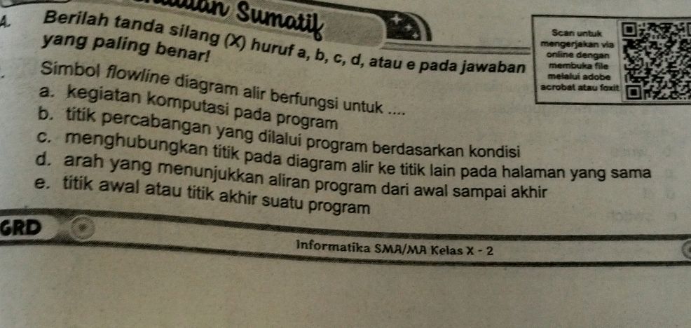 Berilah tanda silang (X) huruf a, b, c, d, | StudyX