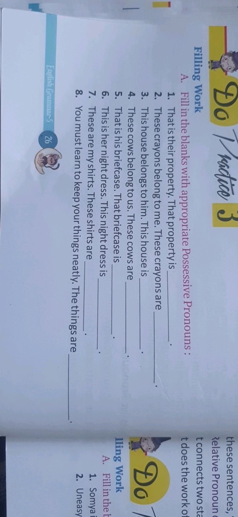 A. Fill in the blanks with appropriate | StudyX