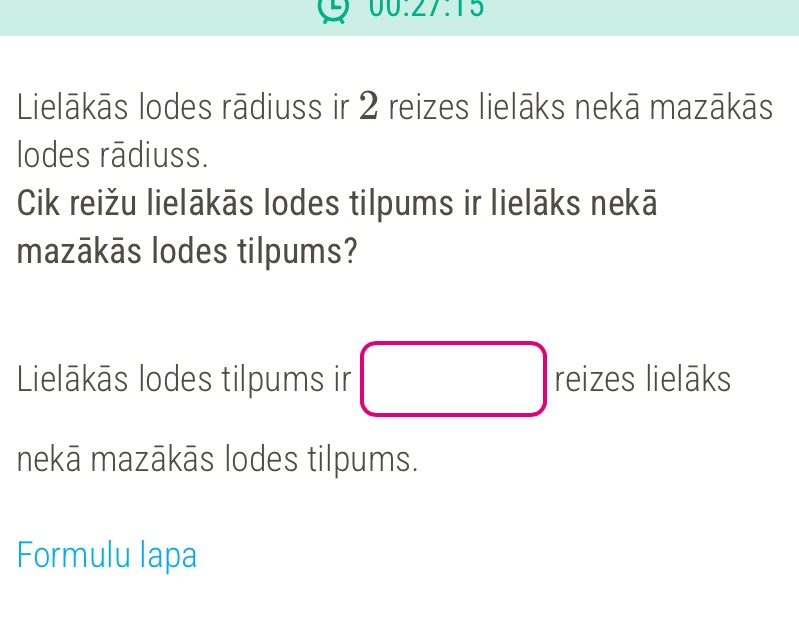 Lielākās lodes rādiuss ir 2 reizes lielāks | StudyX