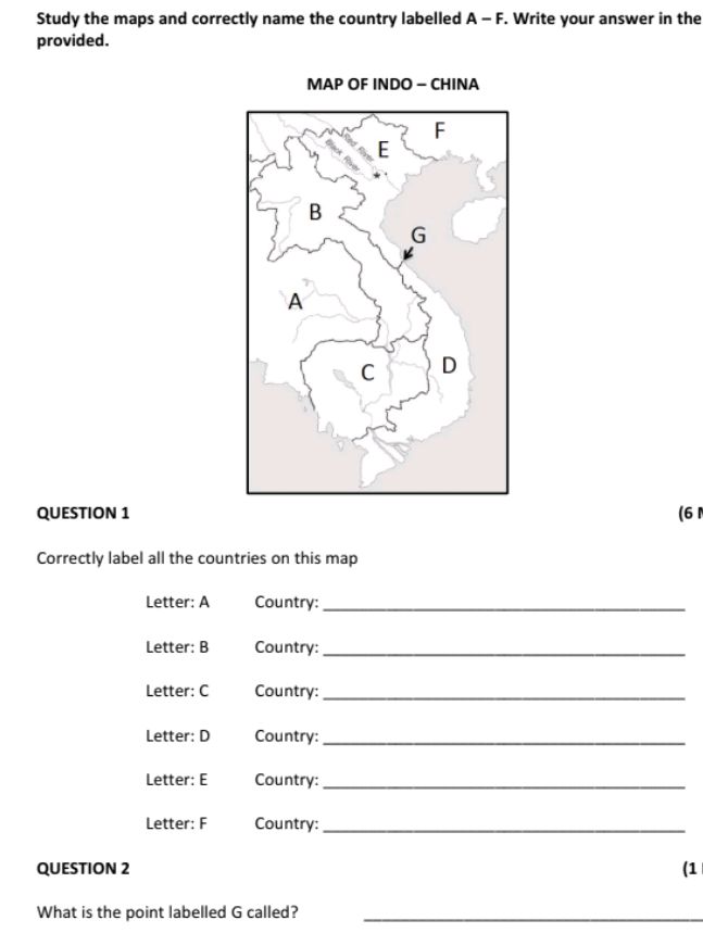 Study the maps and correctly name the | StudyX