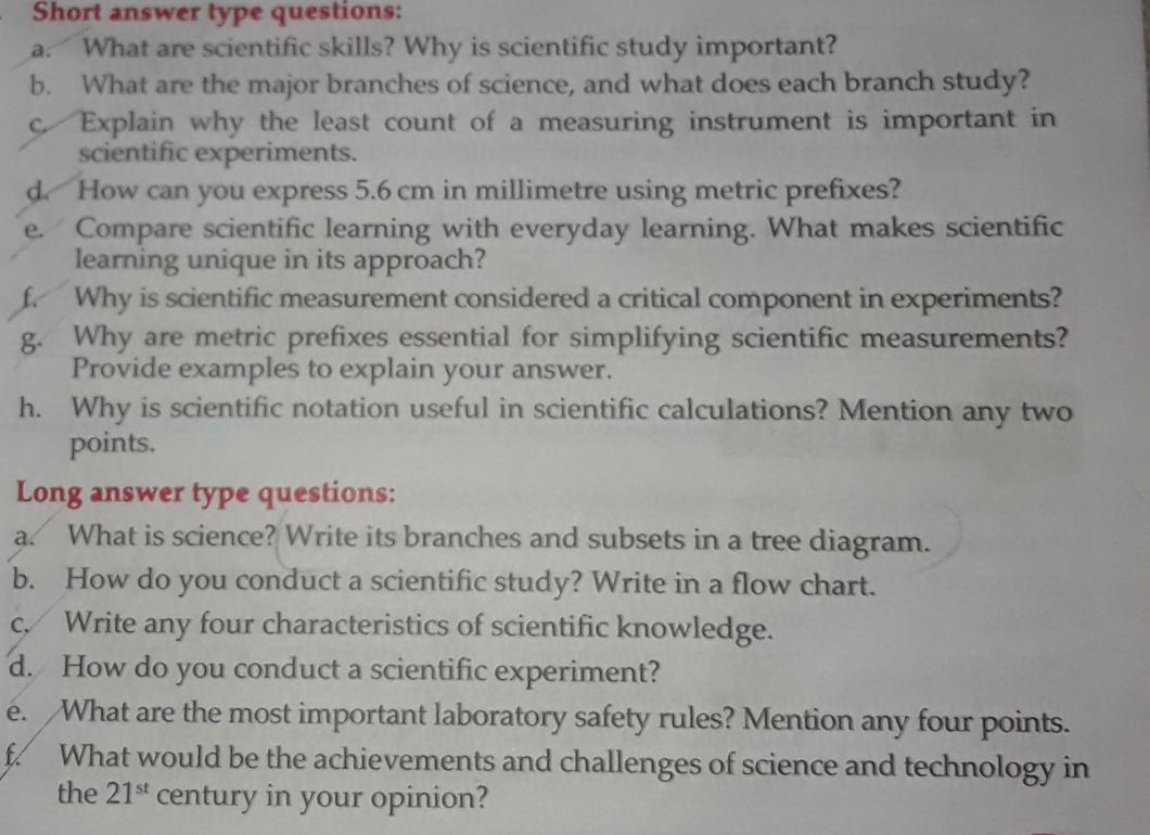 - Short answer type questions: a. What are | StudyX