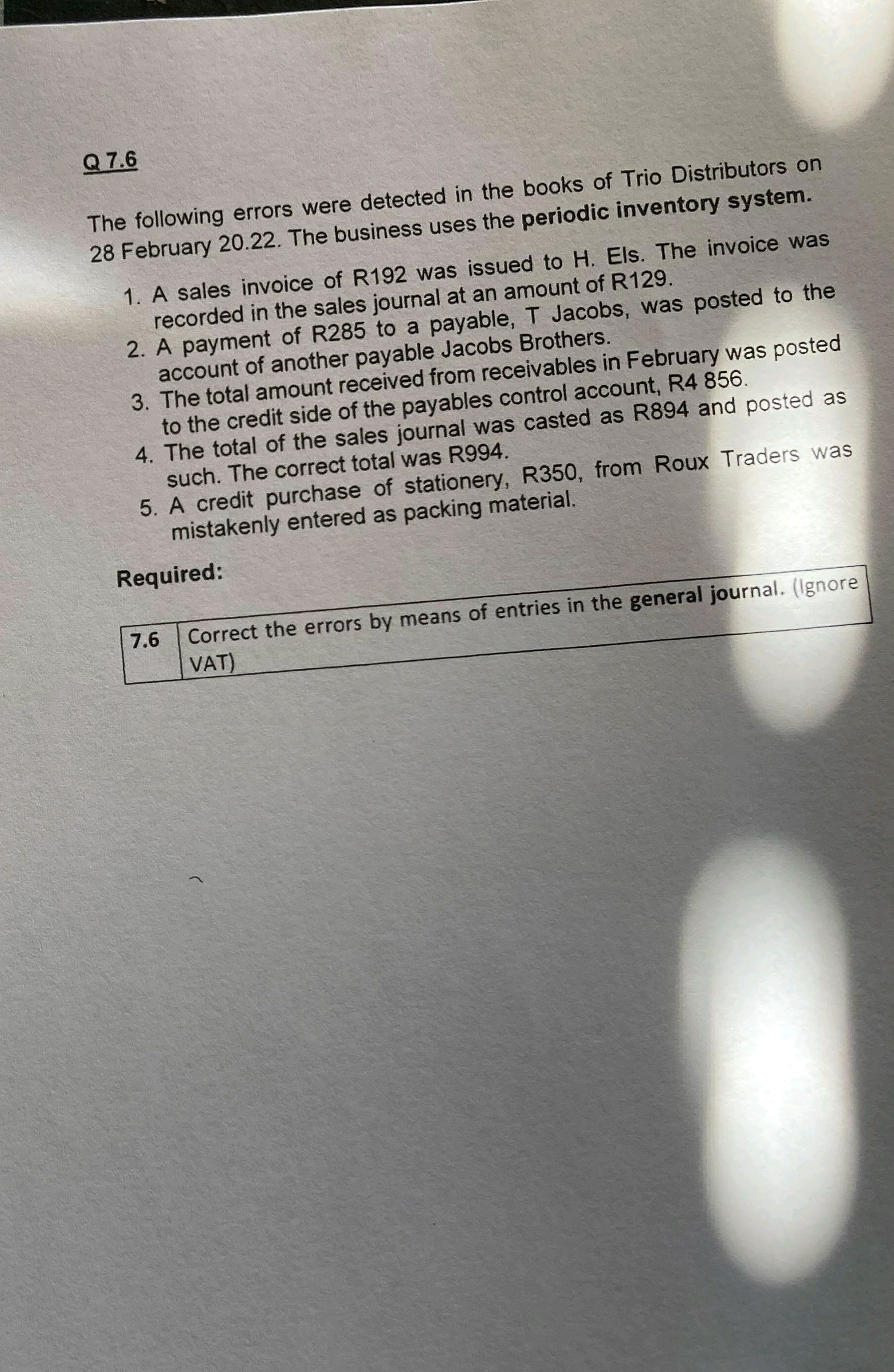 The following errors were detected in the | StudyX