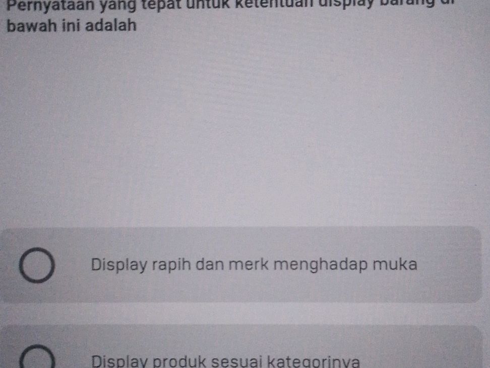 Pernyataan yang tepat untuk ketentuan | StudyX