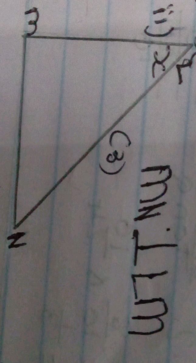 The image shows a triangle with angles and | StudyX