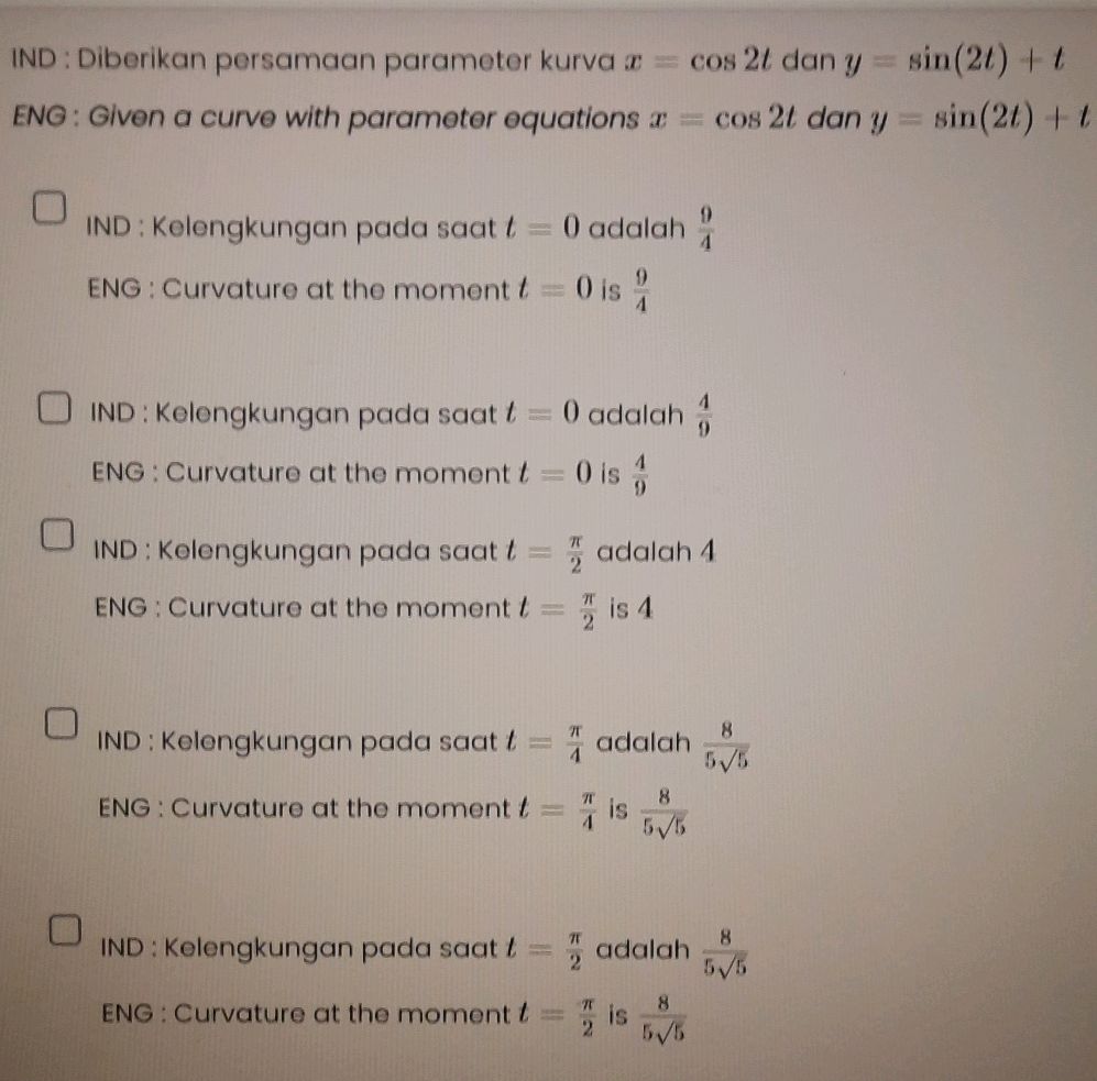 Given a curve with parameter equations $x = | StudyX