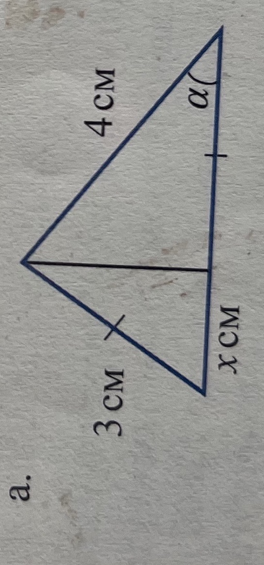 A triangle is shown with sides labeled 3 cm, | StudyX