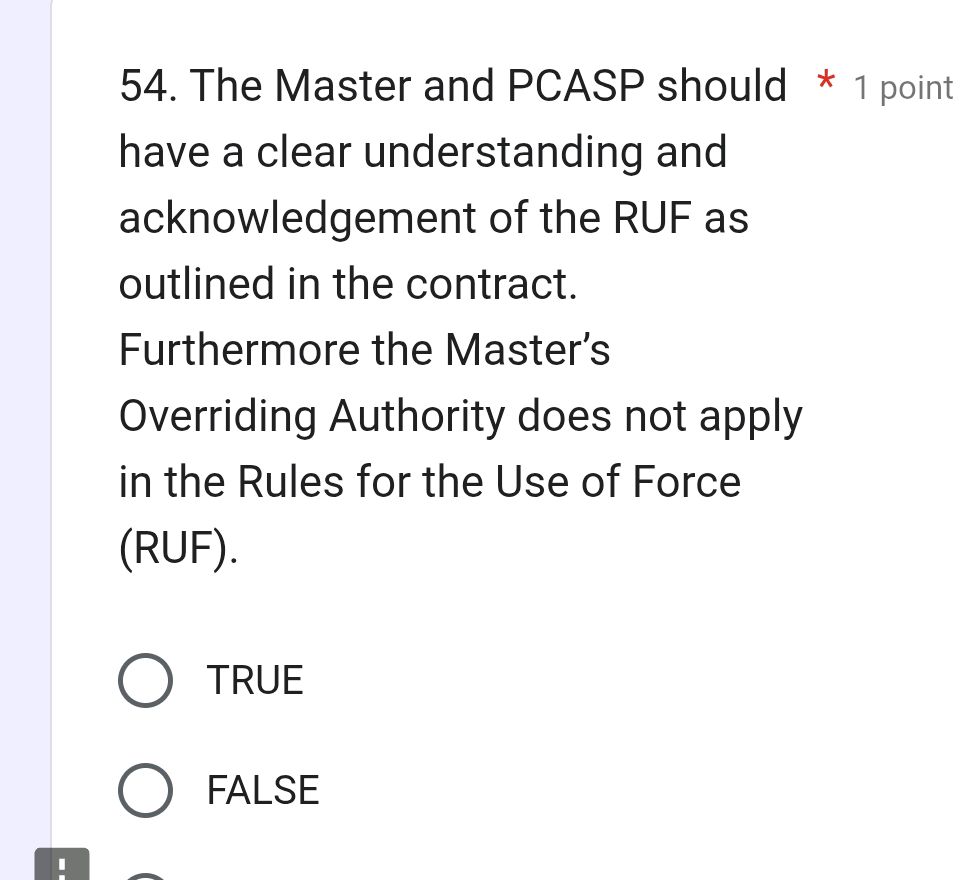 54. The Master and PCASP should have a clear | StudyX