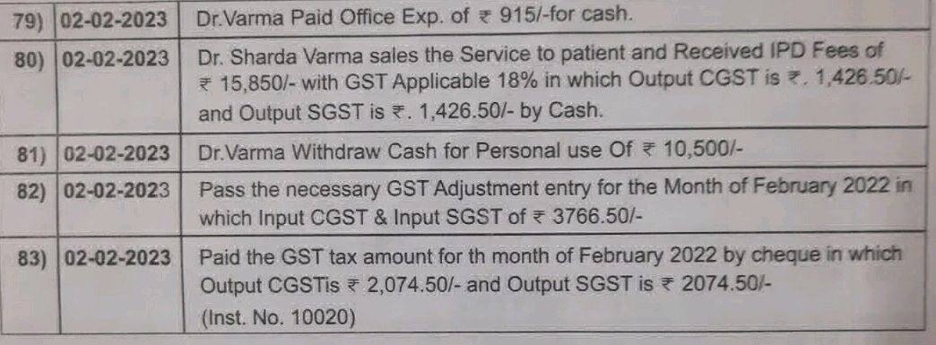 79) 02-02-2023 Dr.Varma Paid Office Exp. of | StudyX