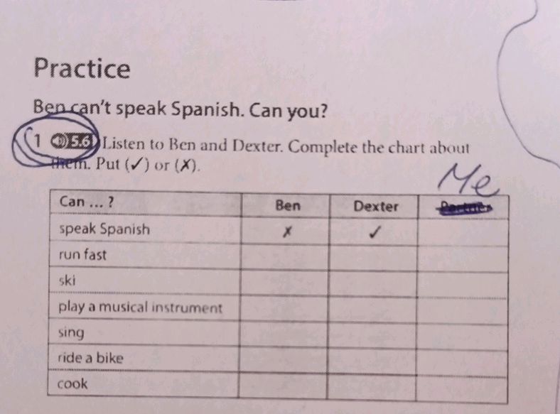 Ben can't speak Spanish. Can you? Listen to | StudyX