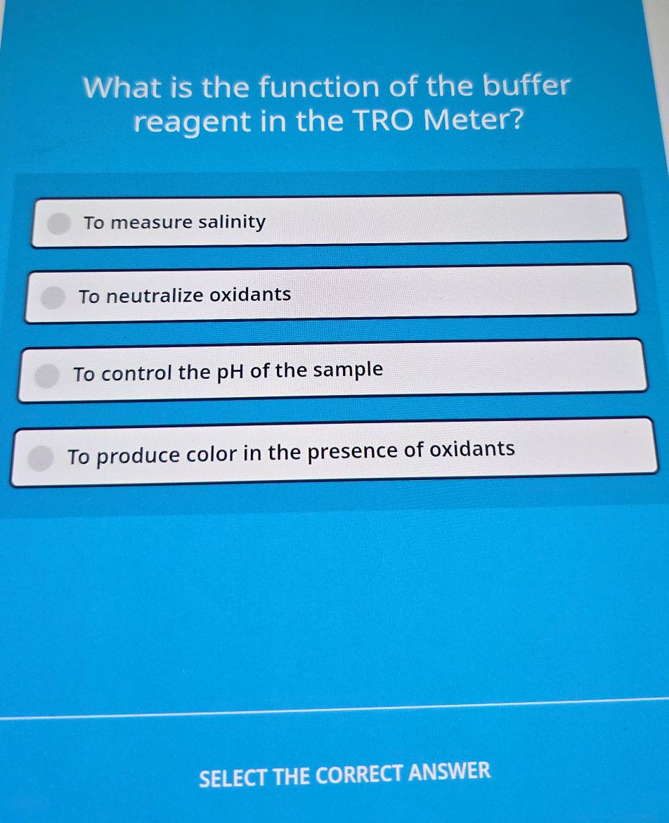 What is the function of the buffer reagent | StudyX