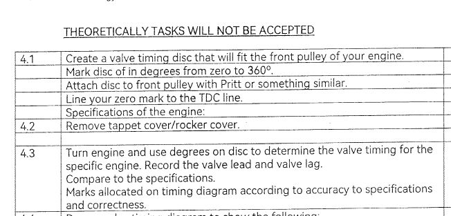 4.1 Create a valve timing disc that will fit | StudyX
