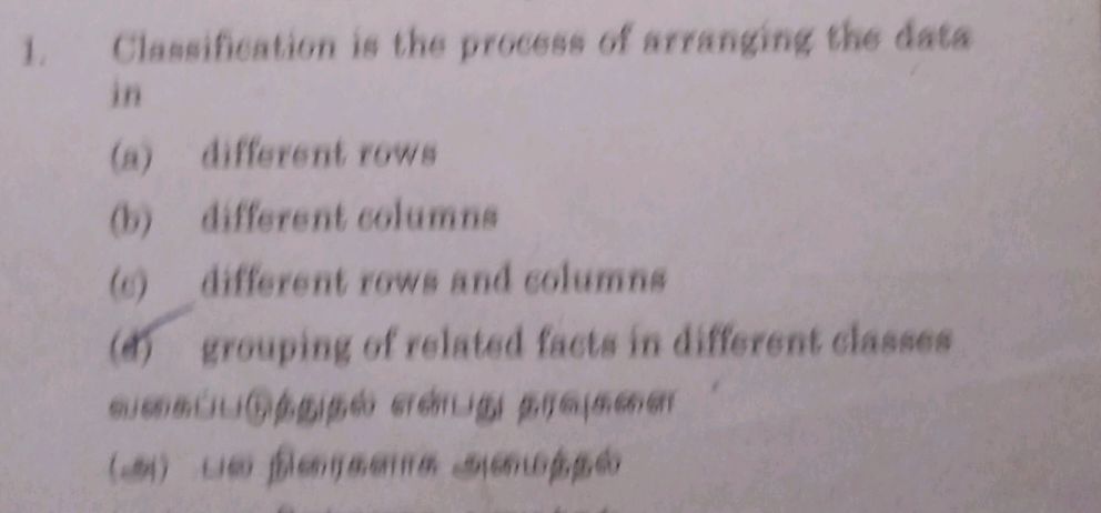 1. Classification is the process of | StudyX