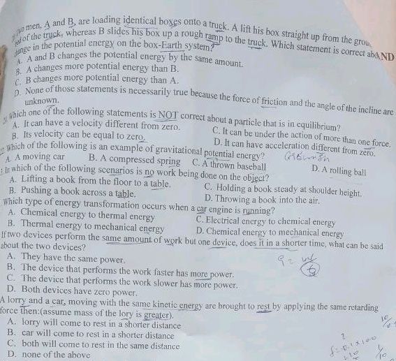 men, A and B, are loading identical boxes | StudyX