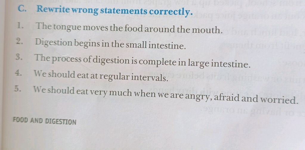 C. Rewrite wrong statements correctly. 1. | StudyX