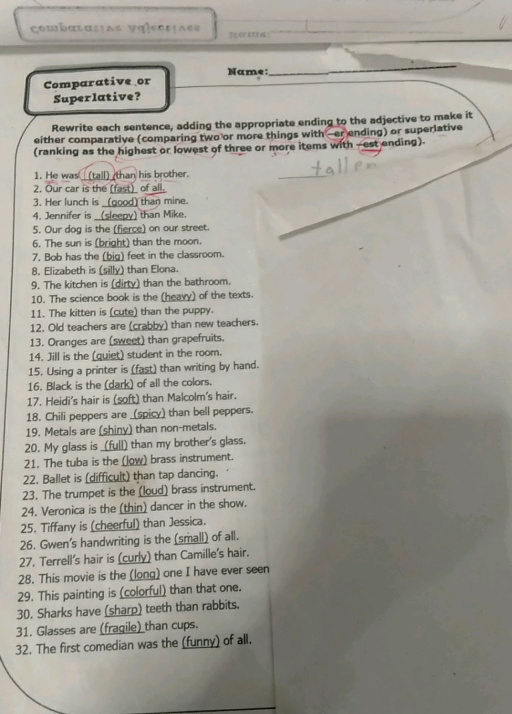 Rewrite each sentence, adding the | StudyX