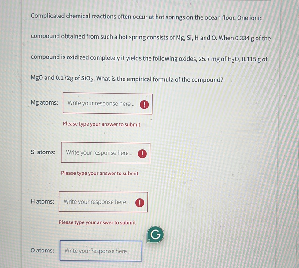 Complicated chemical reactions often occur | StudyX