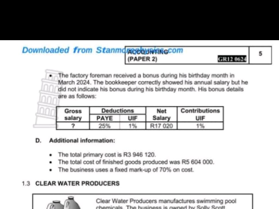 The factory foreman received a bonus during | StudyX