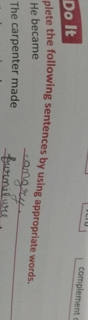 Complete the following sentences by using | StudyX