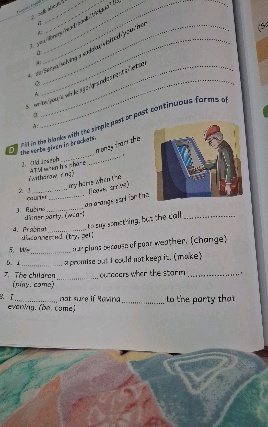 Fill in the blanks with the simple past or | StudyX