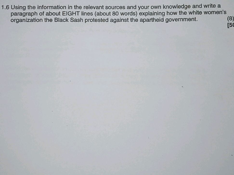 1.6 Using the information in the relevant | StudyX