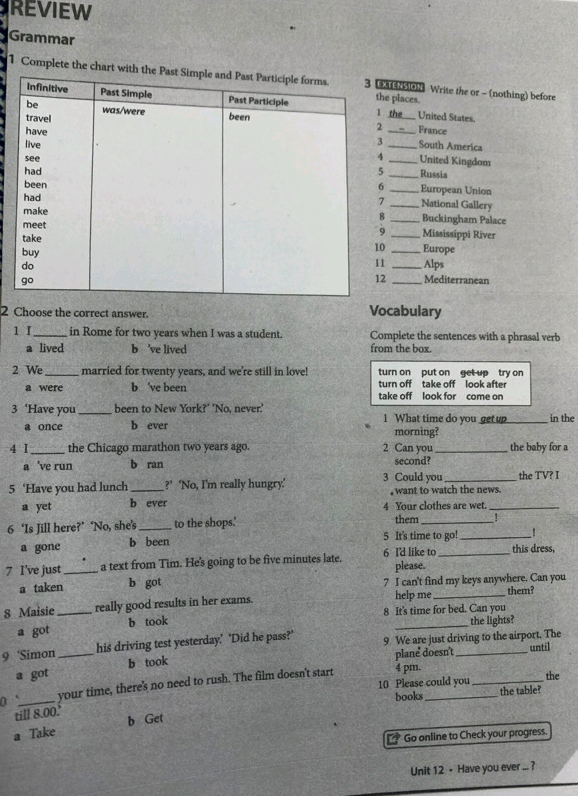 1 Complete the chart with the Past Simple | StudyX