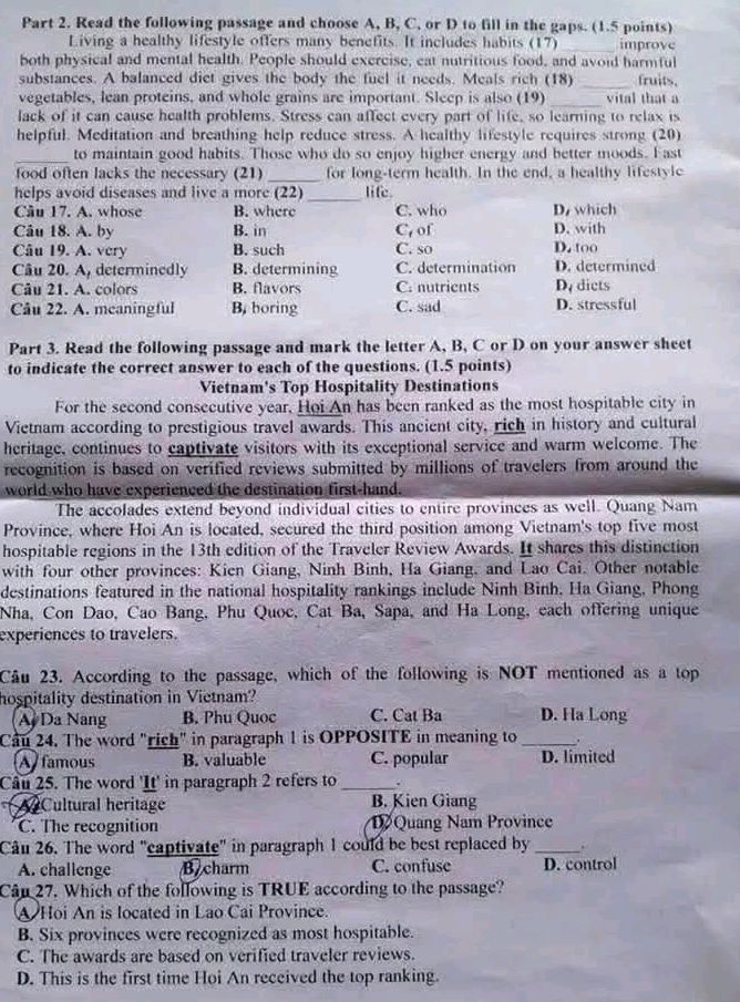 Part 2. Read the following passage and | StudyX