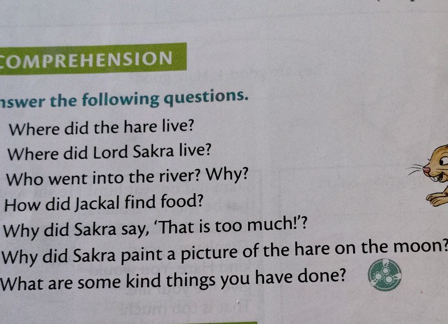 Where did the hare live? Where did Lord
