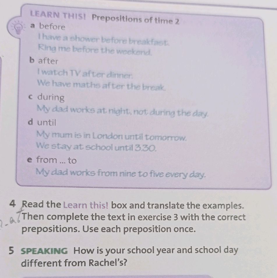 LEARN THIS! Prepositions of time 2 a before | StudyX
