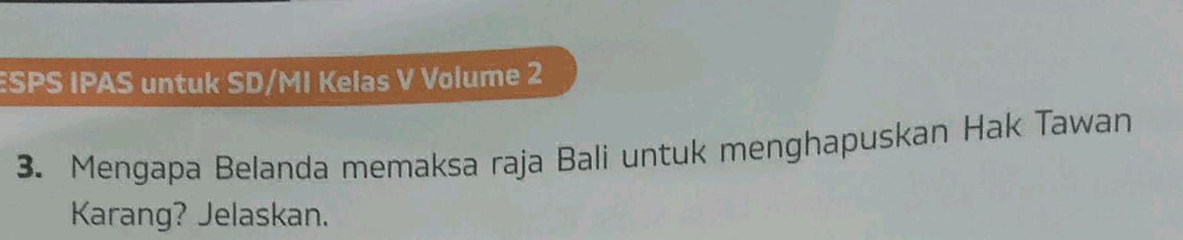 3. Mengapa Belanda memaksa raja Bali untuk | StudyX