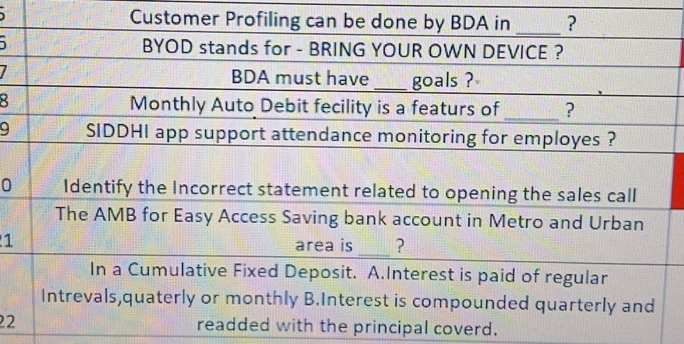 Customer Profiling can be done by BDA in | StudyX