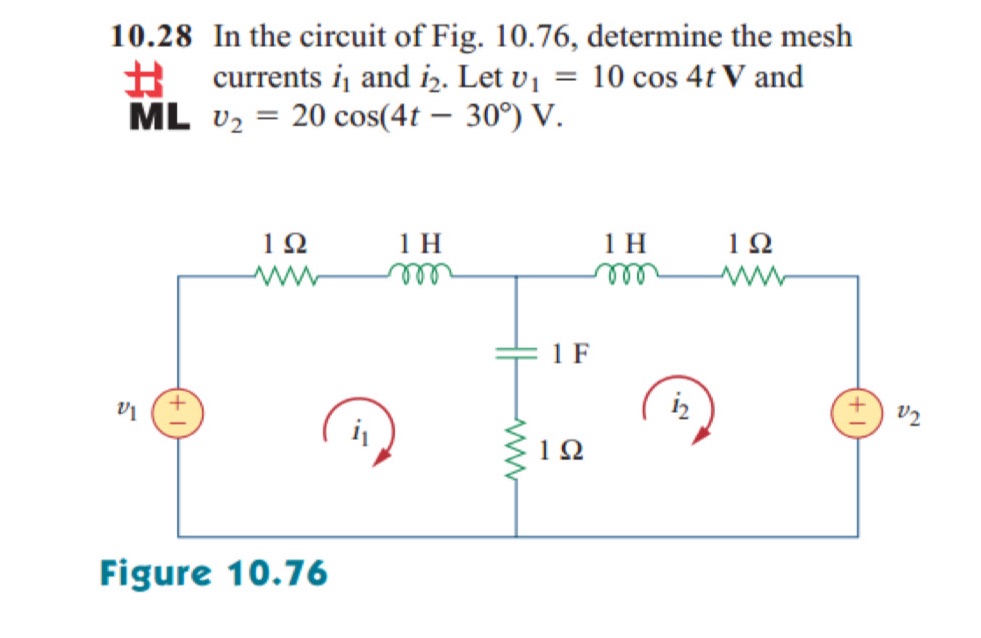 10.28 In the circuit of Fig. 10.76, | StudyX