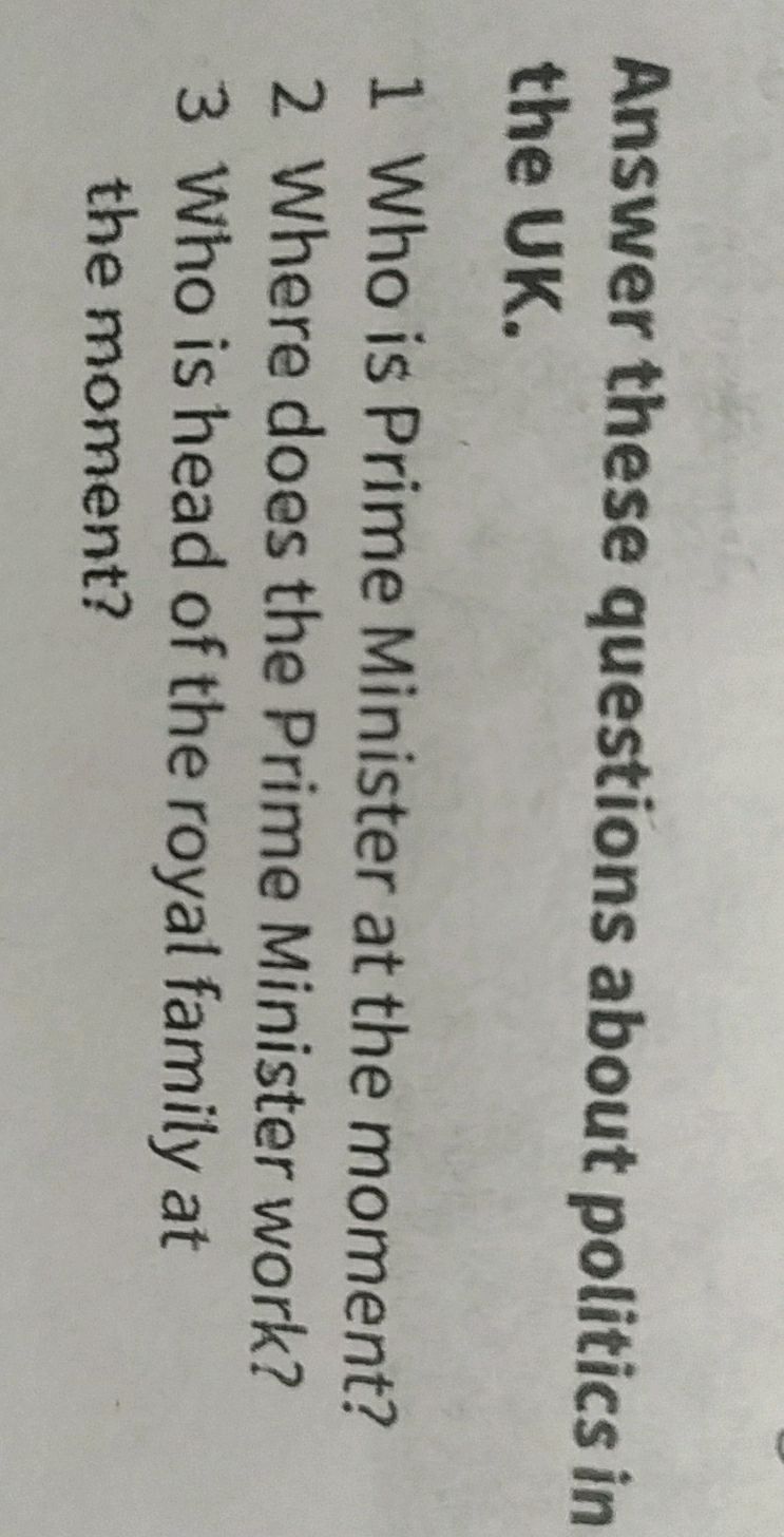 Answer these questions about politics in the | StudyX